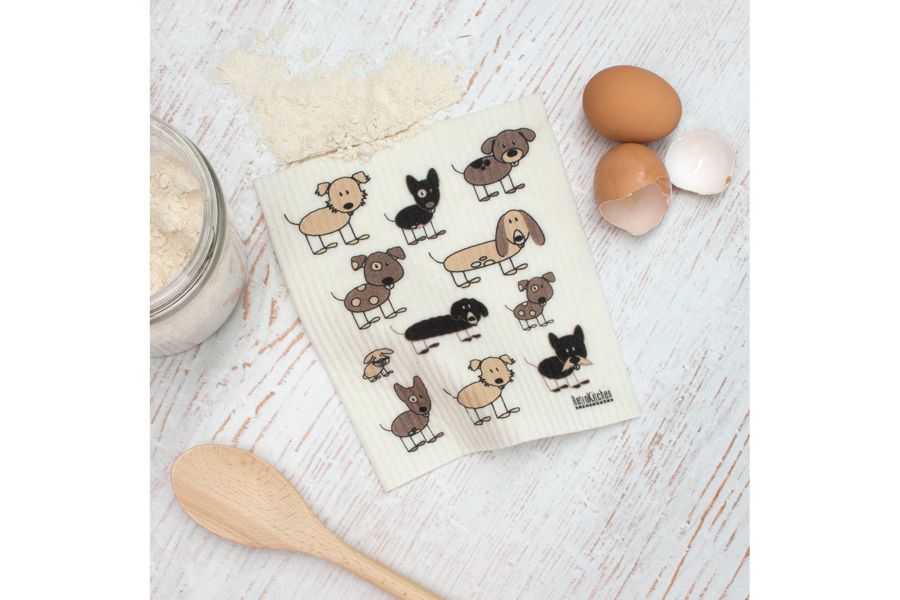 Biodegradable Dish Cloth | RetroKitchen | Dogs Design