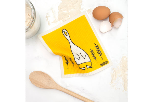Biodegradable Kitchen Sponge Cloth | RetroKitchen | Duck design