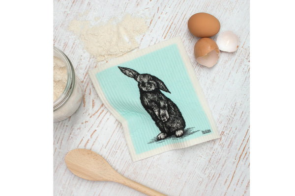 Biodegradable Kitchen Sponge Cloth | RetroKitchen | Rabbit design