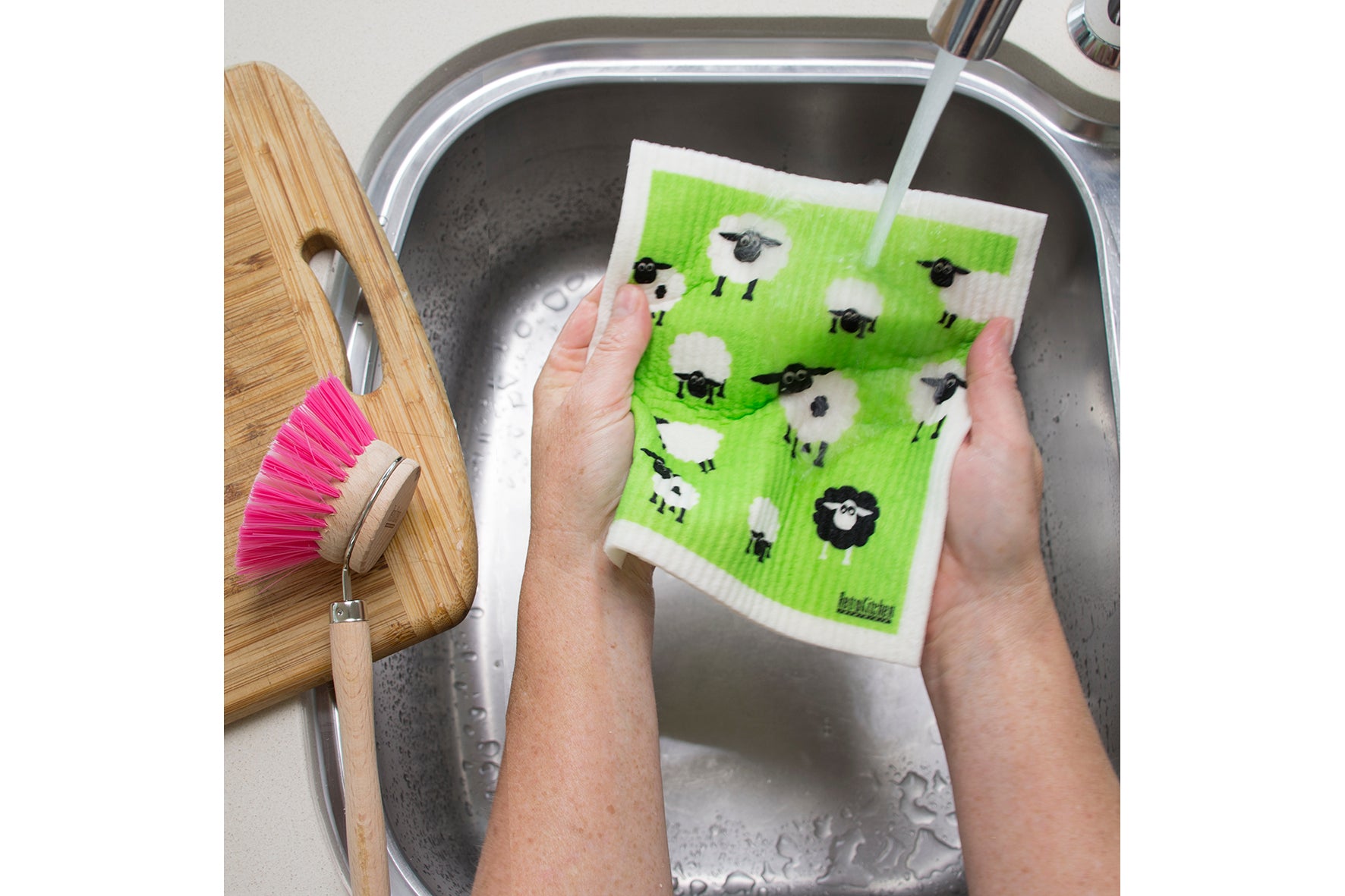 Biodegradable Dish Cloth | RetroKitchen | Sheep design